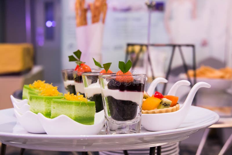 Collection of Delicious Assorted Mini Dessert Stock Image - Image of ...