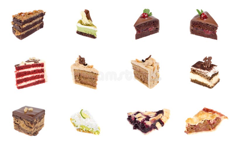 Collection of Delicious Dessert Stock Image - Image of plate ...
