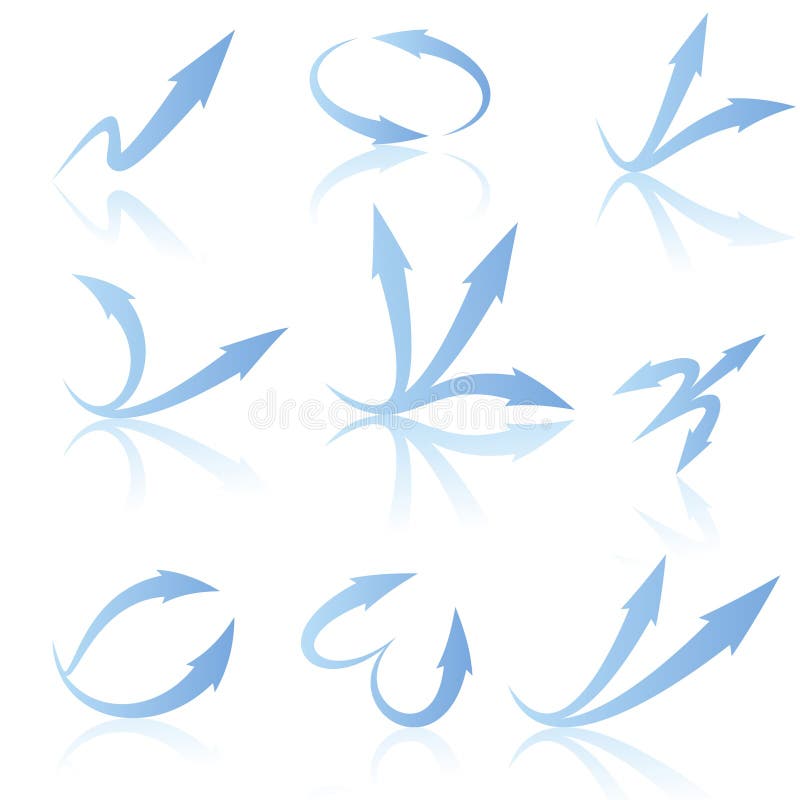 Collection Design Arrows Template Stock Vector - Illustration of blue ...
