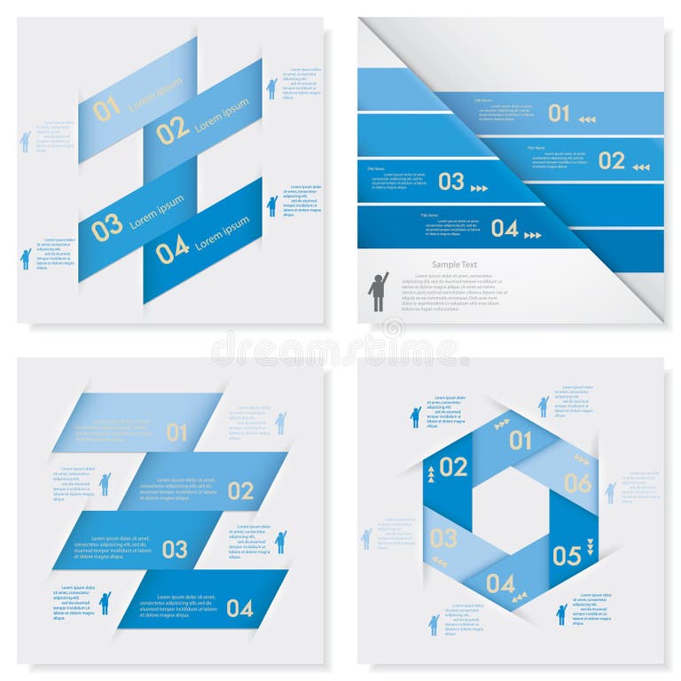 Collection of Design Clean Number Banners Template. Vector. Stock ...