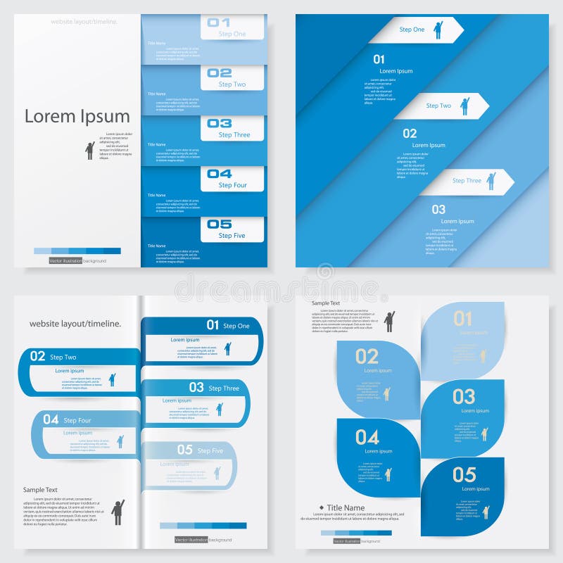 Collection of Design Clean Number Banners Template. Vector. Stock ...