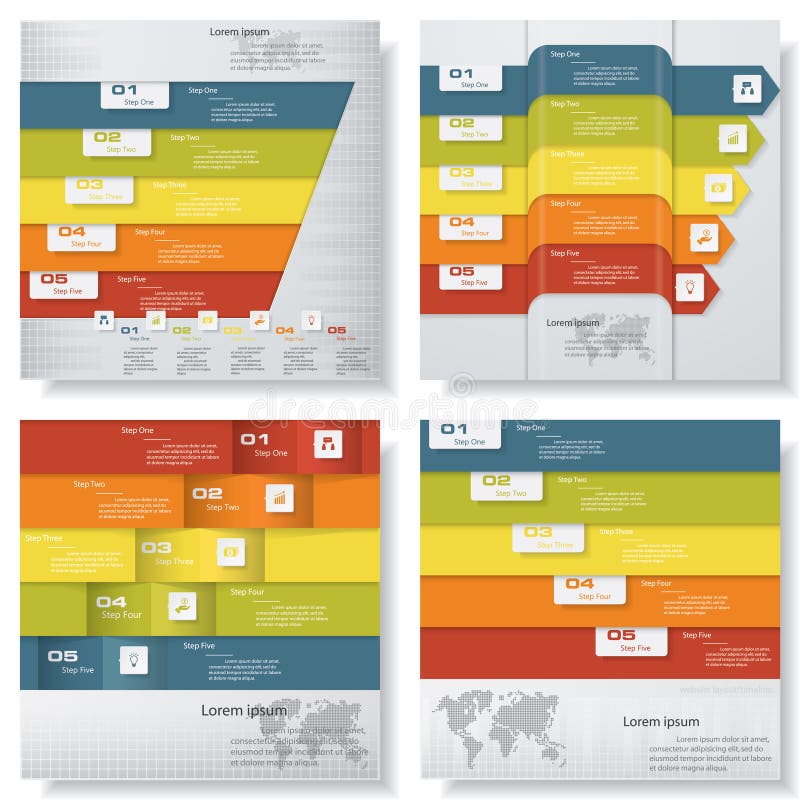 Collection of Design Clean Number Banners Template. Vector. Stock ...