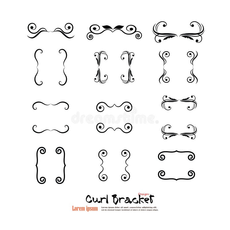 Curly Bracket Frame Stock Illustrations – 932 Curly Bracket Frame Stock ...