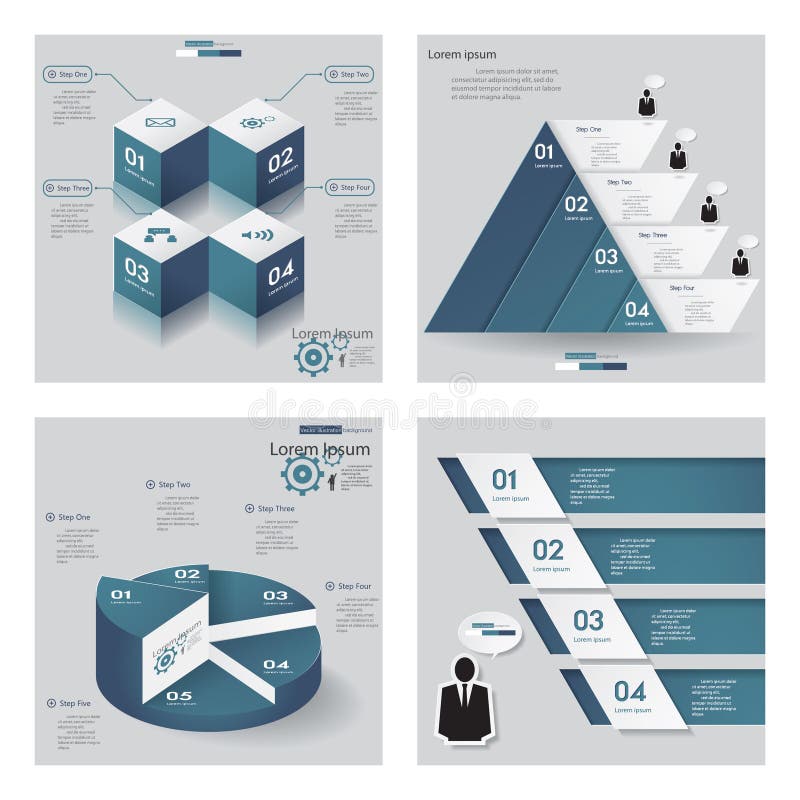Collection of 4 Design Template/graphic Layout. Vector. Stock Vector ...