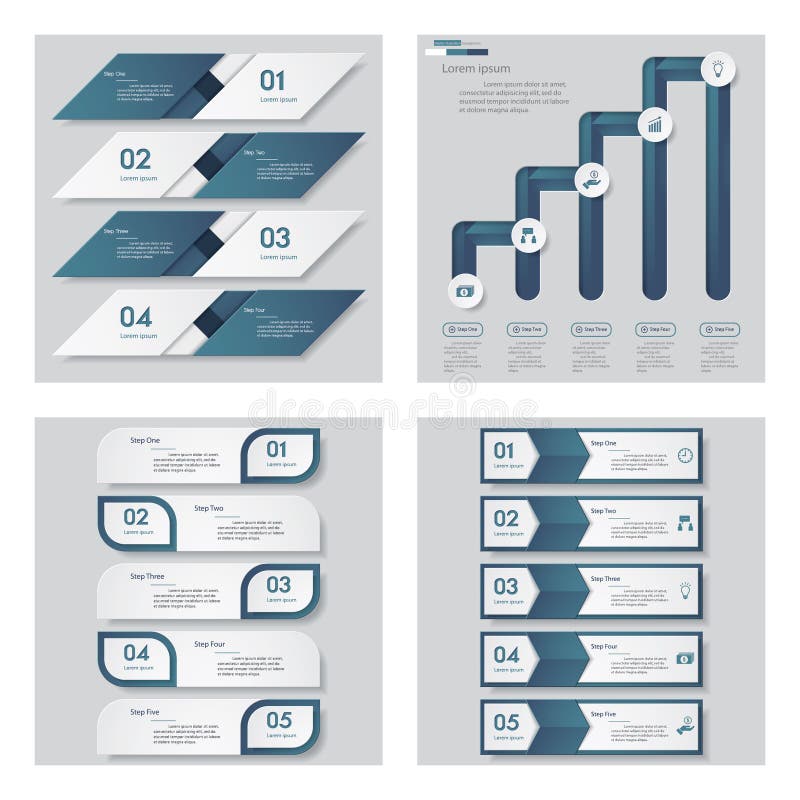 Collection of 4 Design Template/graphic Layout. Vector. Stock Vector ...