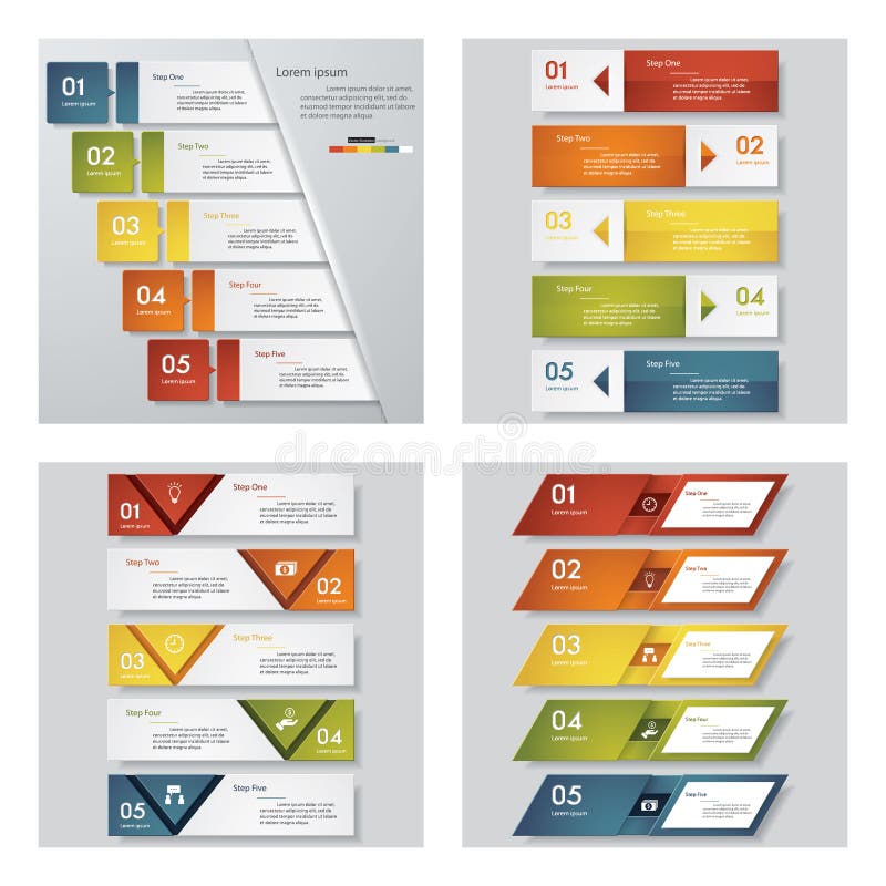 Collection of 4 Design Template/graphic Layout. Vector. Stock Vector ...