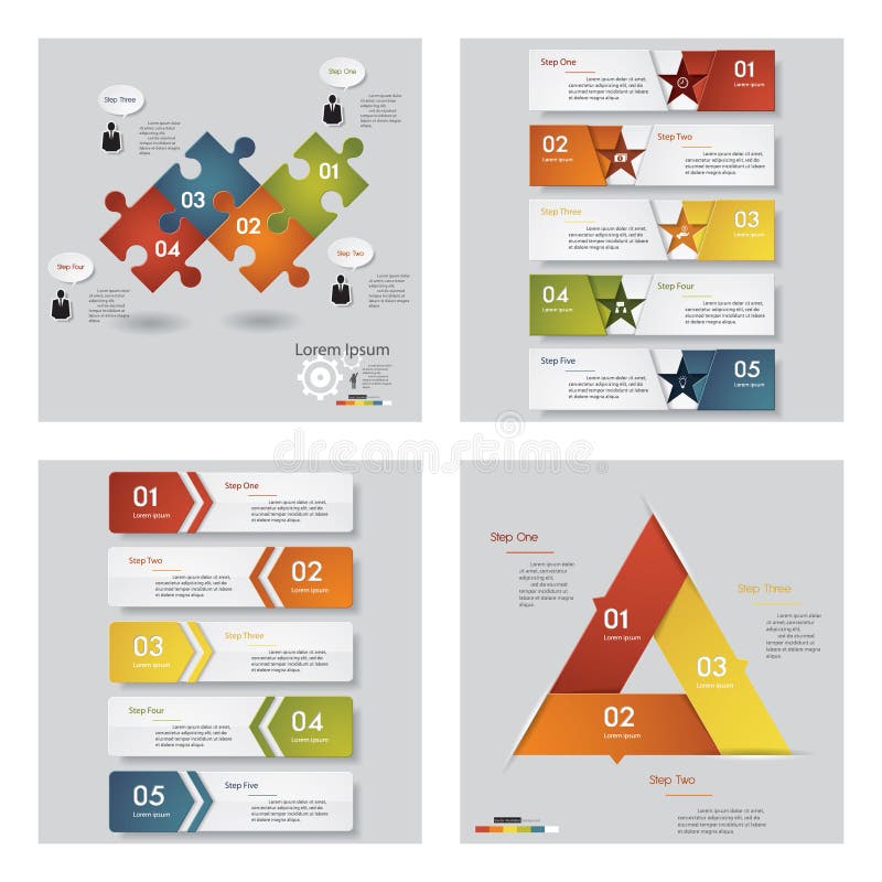 Collection of 4 Design Template/graphic Layout. Vector. Stock Vector ...