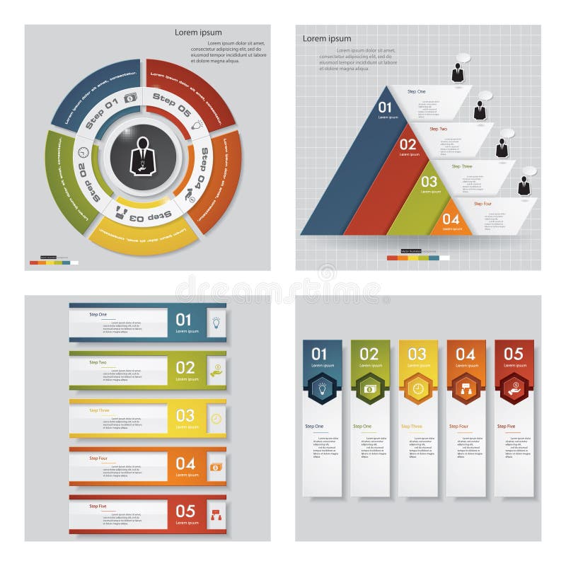 Collection of 4 Design Template/graphic Layout. Vector. Stock Vector ...