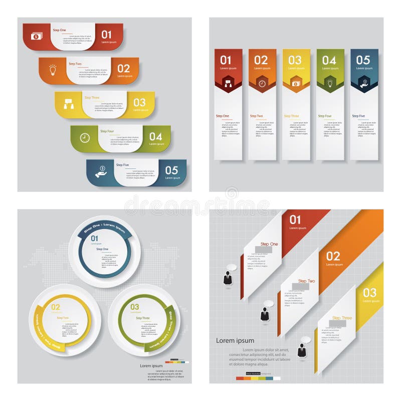 Collection of 4 Design Template/graphic Layout. Vector. Stock Vector ...