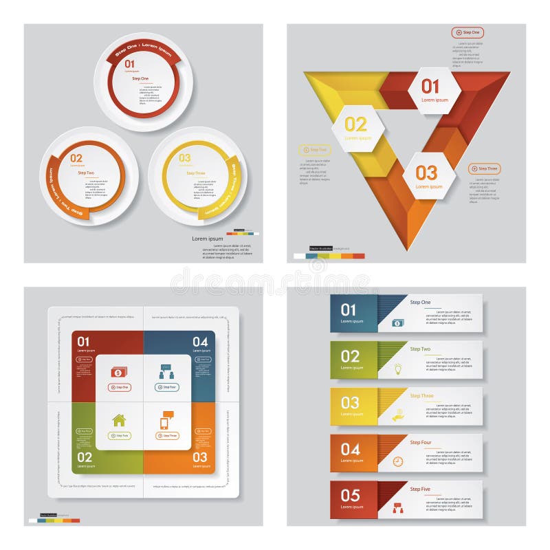 Collection of 4 Design Template/graphic Layout. Vector. Stock Vector ...