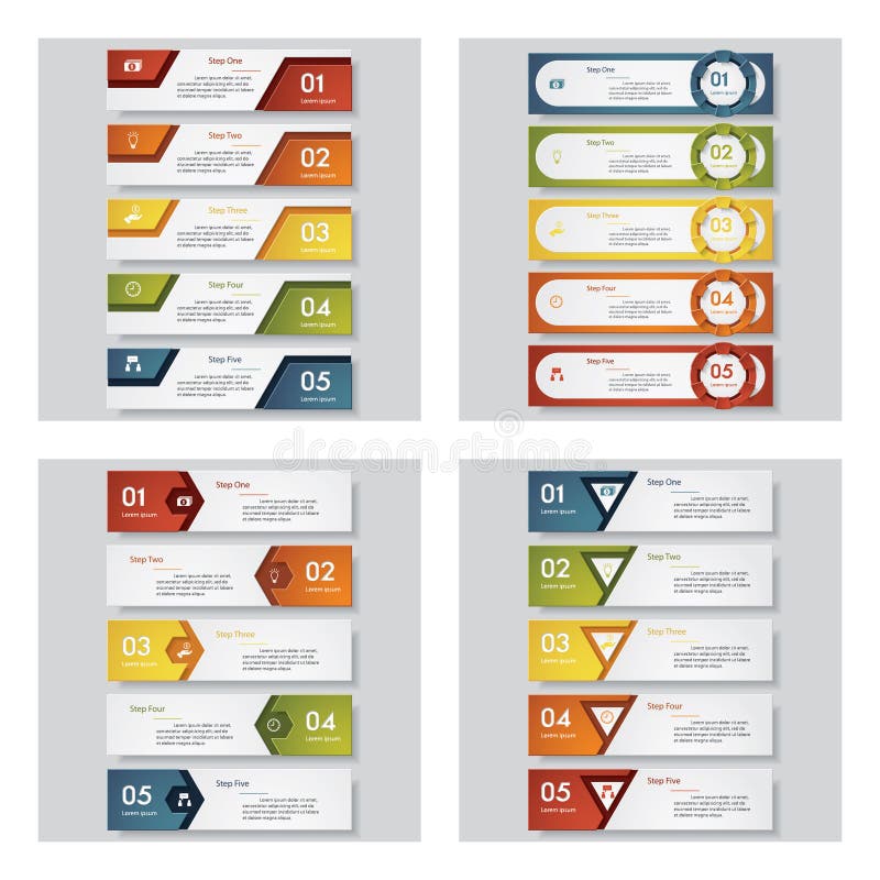 Collection of 4 Design Template/graphic Layout. Vector. Stock Vector ...