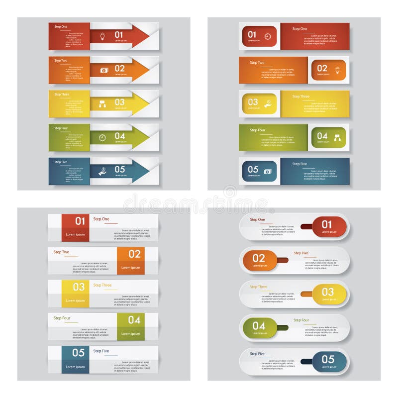 Collection of 4 Design Template/graphic Layout. Vector. Stock Vector ...