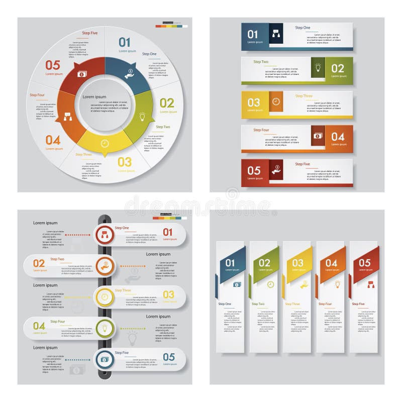 Collection of 4 Design Template/graphic Layout. Vector. Stock ...