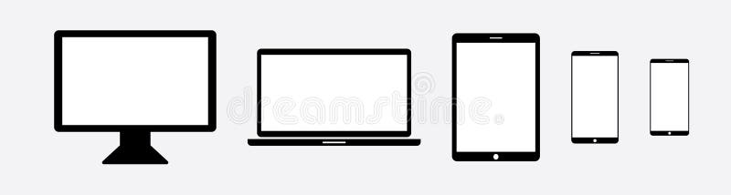 "Devices Icons Vector Stock Design - Modern Technology, Featuring ...