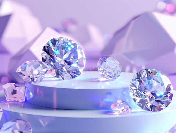 A Collection of Diamonds Sitting on a Table Stock Photo - Image of ...