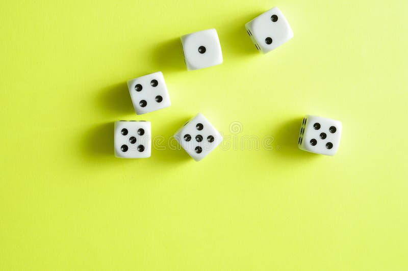 Collection Of Dices Isolated On White Stock Photo - Image of gambling ...
