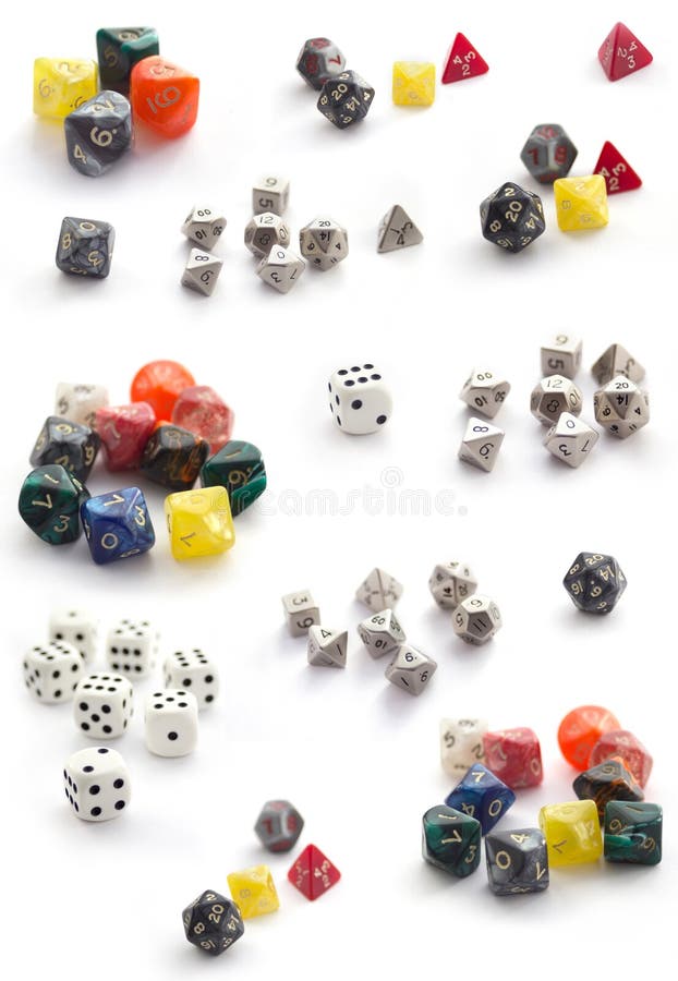 Collection of Dices Isolated on White Stock Photo - Image of gambling ...