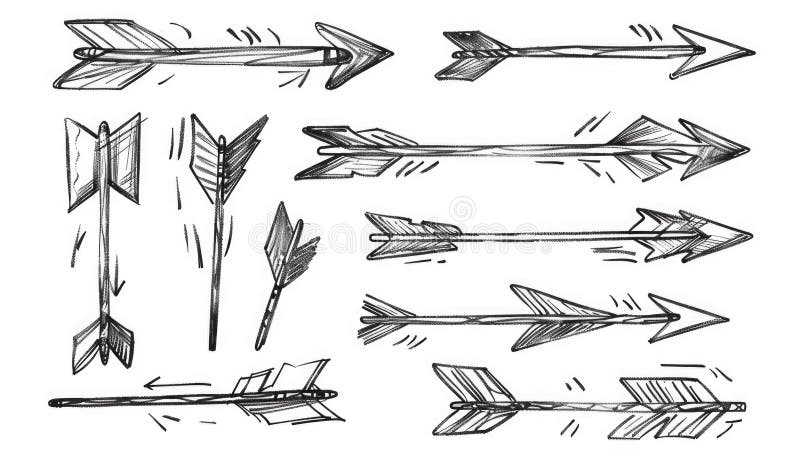 Collection of Different Arrow Designs. Suitable for Graphic Design ...