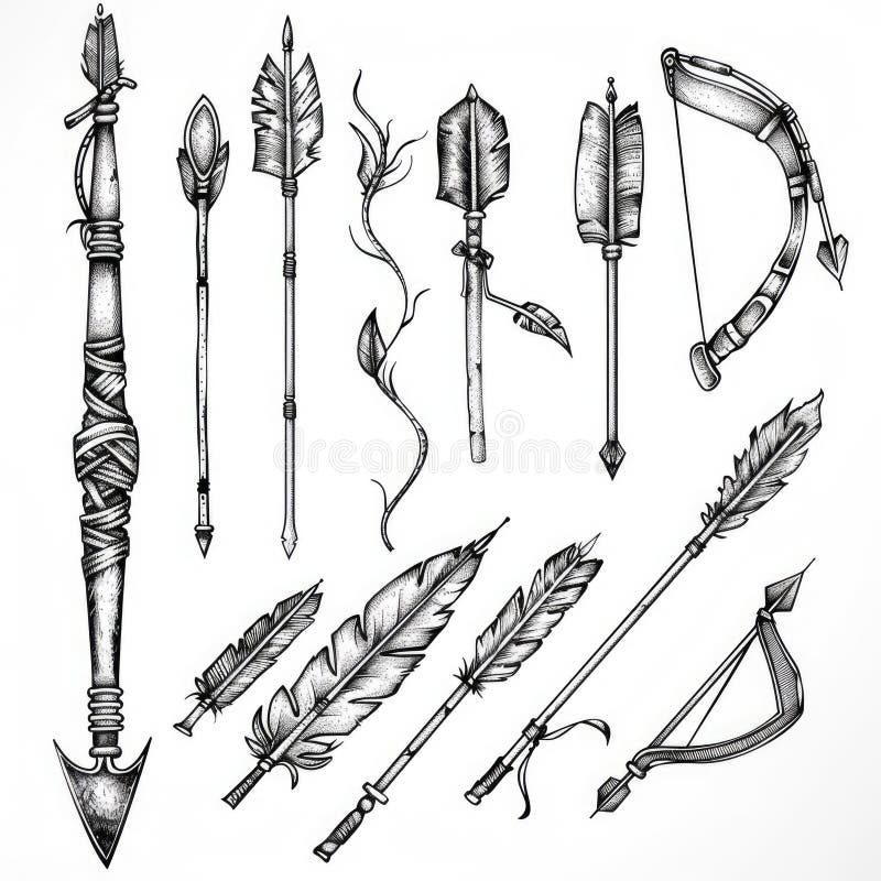 Collection of Different Arrow Designs, Versatile for Various Uses Stock ...