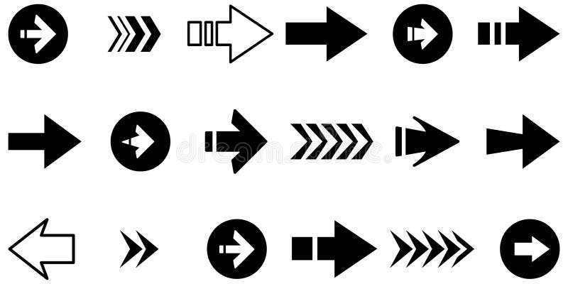 Collection Different Arrow Signs.. Abstract Mega Set of Vector Arrows ...