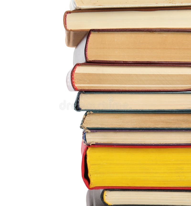 Collection of Different Books Isolated Stock Image - Image of history ...