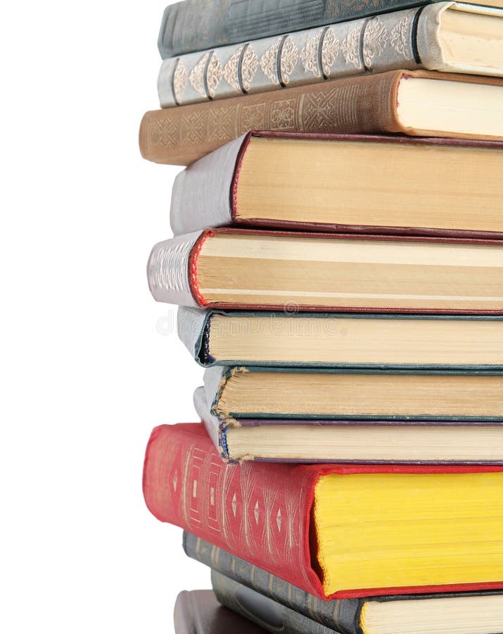 Collection of Different Books Isolated on White Stock Photo - Image of ...