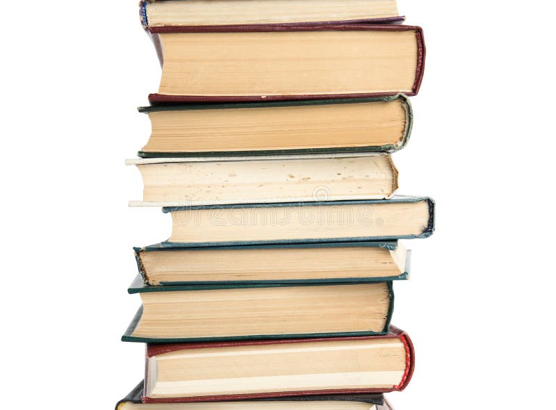 Collection of Different Books Isolated Stock Photo - Image of bookstore ...