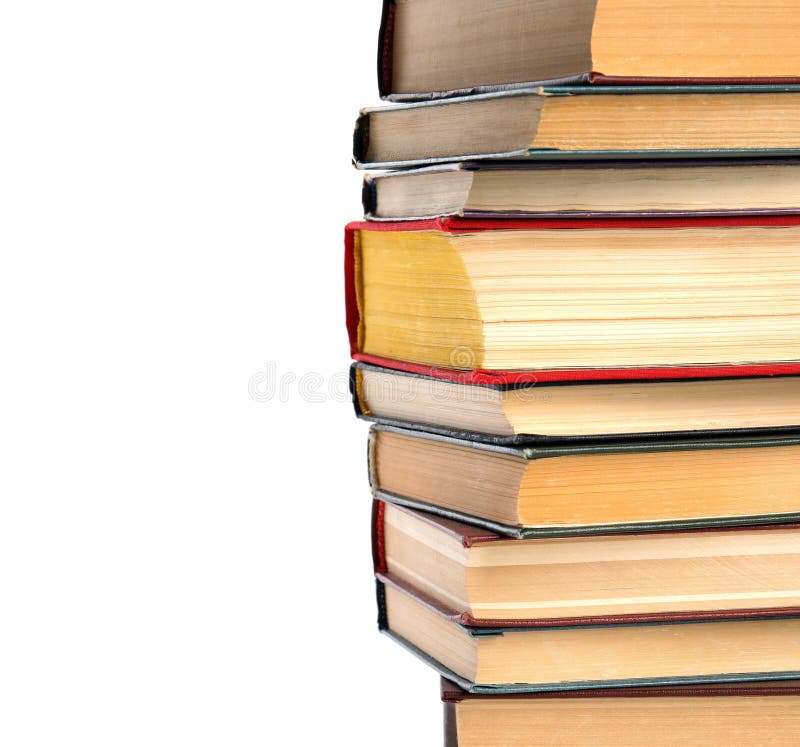 Collection of Different Books Isolated Stock Photo - Image of page ...
