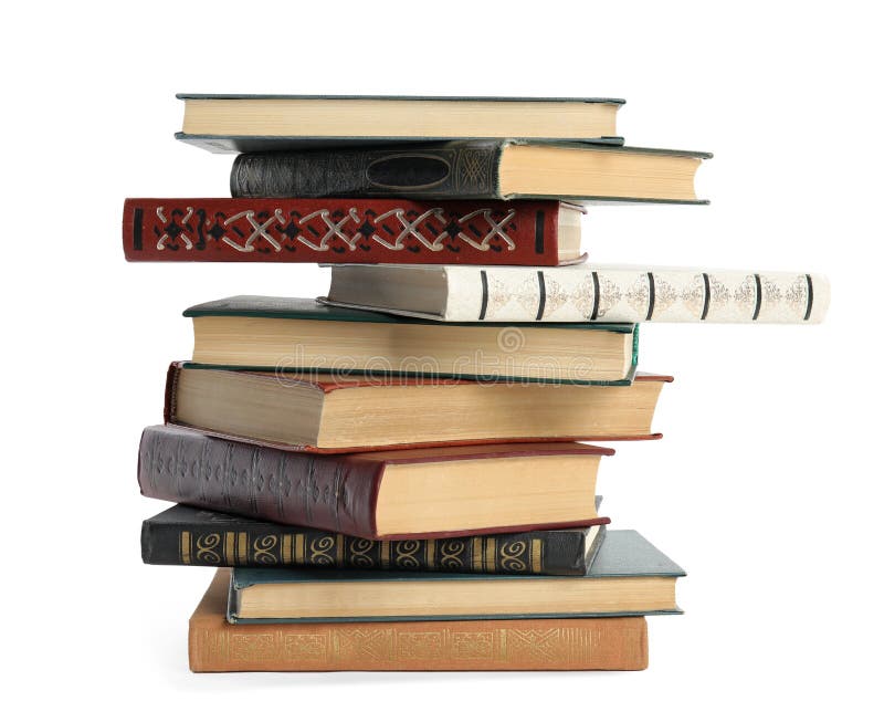 Collection of Different Books Isolated Stock Photo - Image of story ...