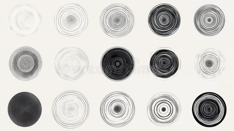 A Collection of Different Circular Shapes Arranged on a White ...