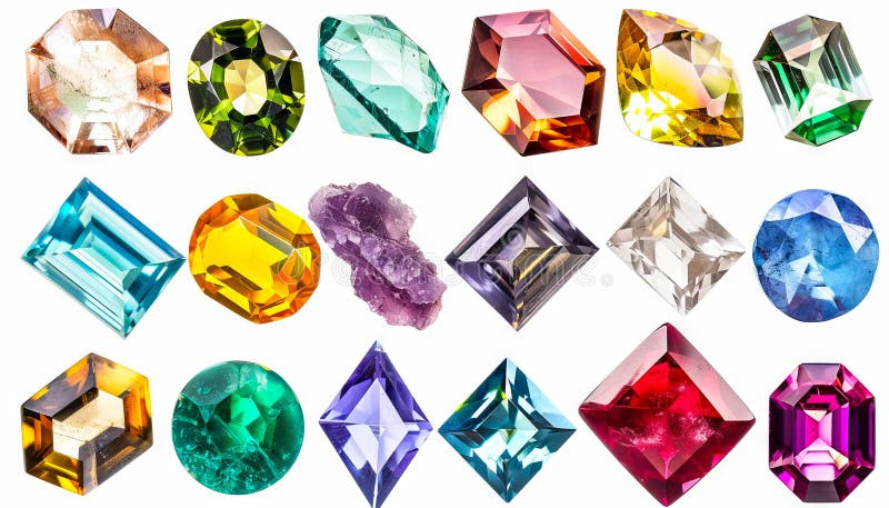 A Collection of Different Colored Gemstones Stock Image - Image of ...