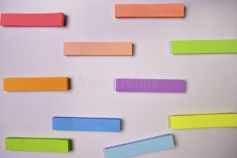 Collection of Different Colored Sheets of Note Papers Isolated on White ...