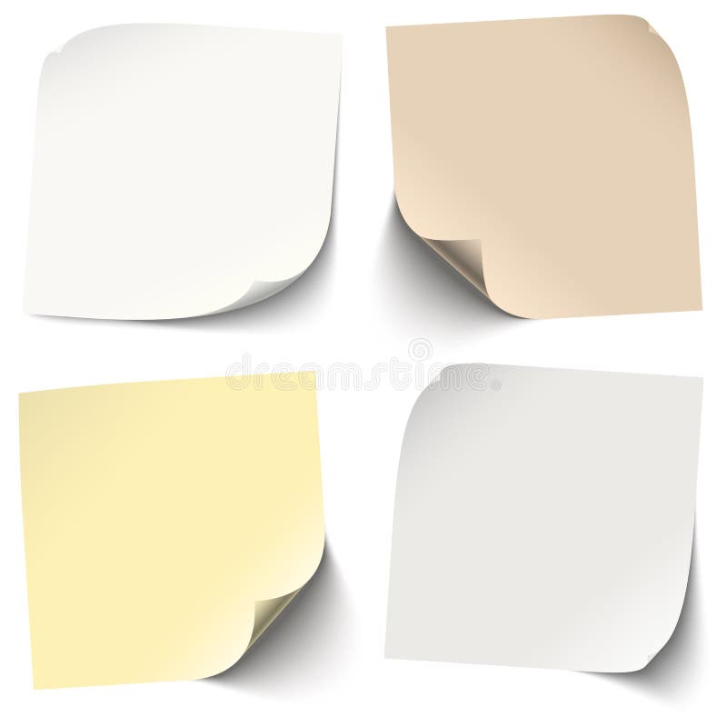 Colored Sticky Notes Collection Stock Vector - Illustration of memory ...