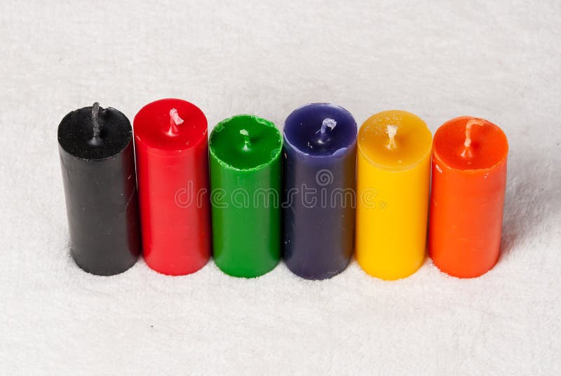 Collection of Different Colors Candles Stock Photo - Image of orange ...