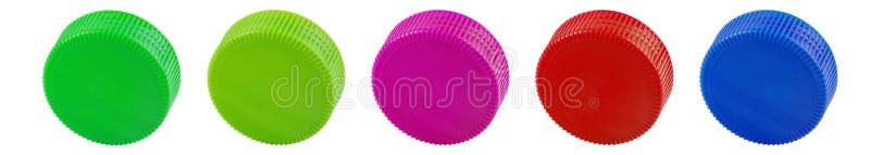 Collection of Different Colors of Caps from Plastic Bottles Isolated ...