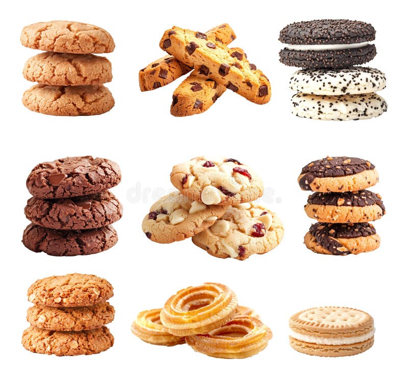 Different Frosting Types Chocolate Chip Cookies Stock Photos - Free ...
