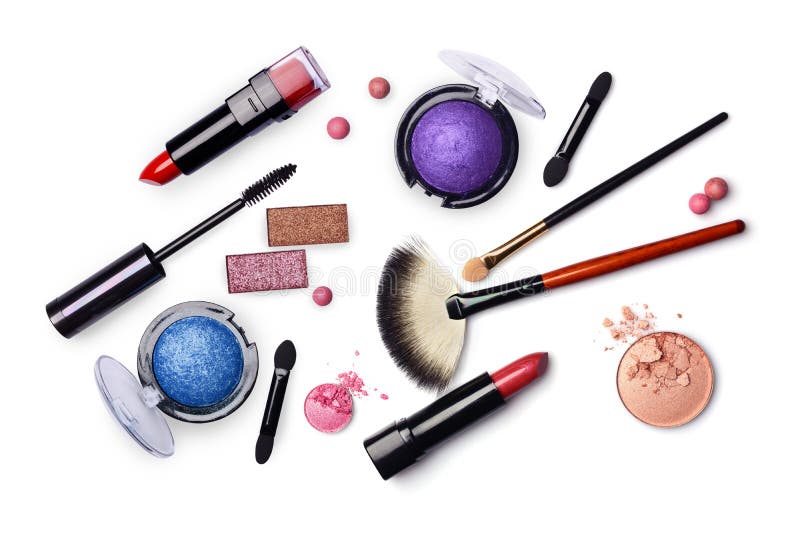Collection of Different Cosmetics Stock Photo - Image of white ...