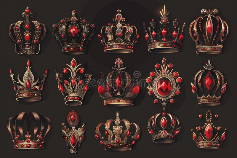 Collection of Different Crowns Suitable for Royal Themes and Design ...