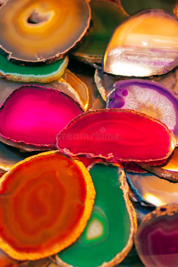 Collection of Different Crystals. Gemstones Pattern. Crystal Cross ...