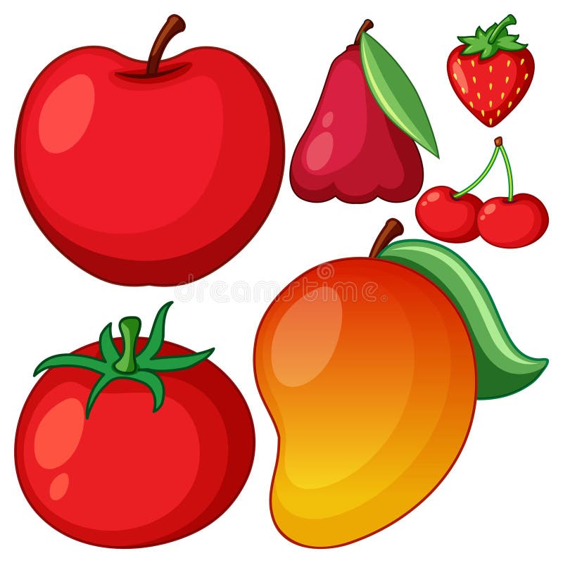 A Collection of Different Fruits Stock Vector - Illustration of taste ...