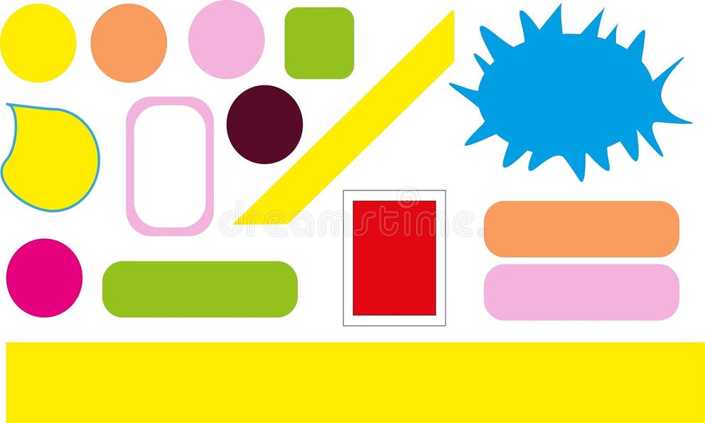 Set of Different Graphic Elements - Shapes Stock Photo - Illustration ...