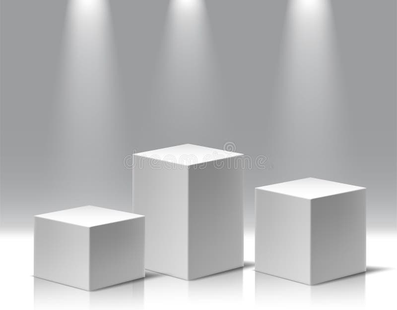 Collection of Different Highs Museum Exposition, Blank Product Stands ...