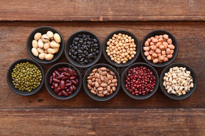 Collection of Different Legumes Stock Photo - Image of beans, brown ...