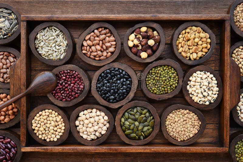 Collection of Different Legumes Stock Photo - Image of macro ...