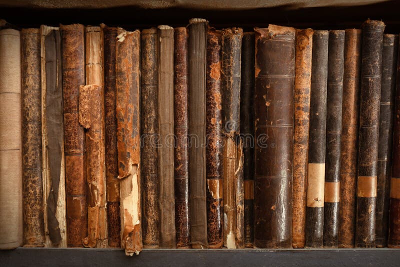Collection of Different Library Books on Shelf, Closeup Stock Image ...
