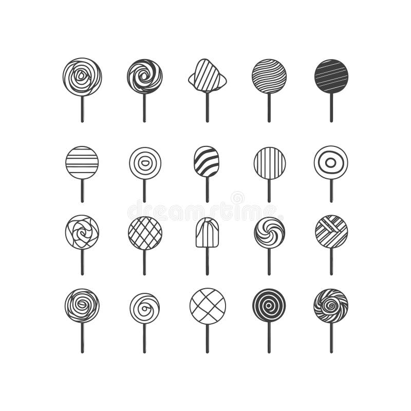AI-Generated Lollipop Designs Stock Illustration - Illustration of ...