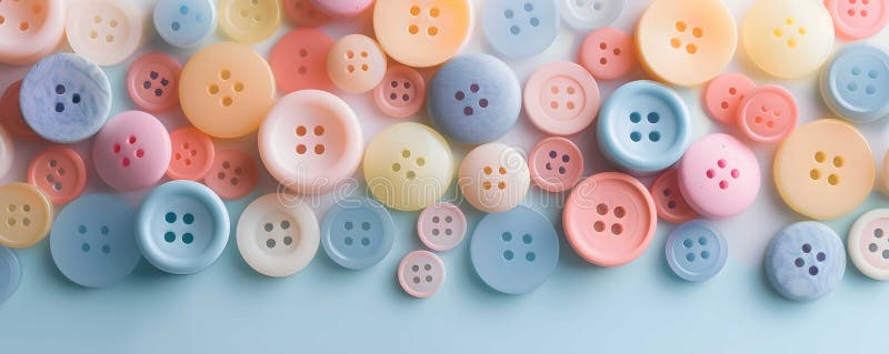 Collection of Different Multi Colored Buttons Stock Illustration ...