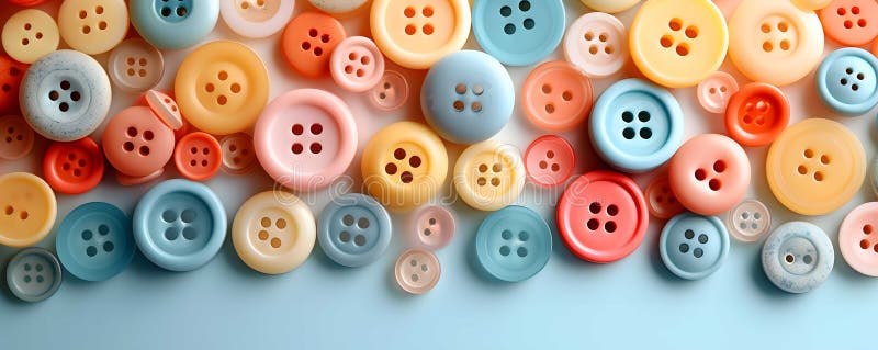 Collection of Different Multi Colored Buttons Stock Illustration ...