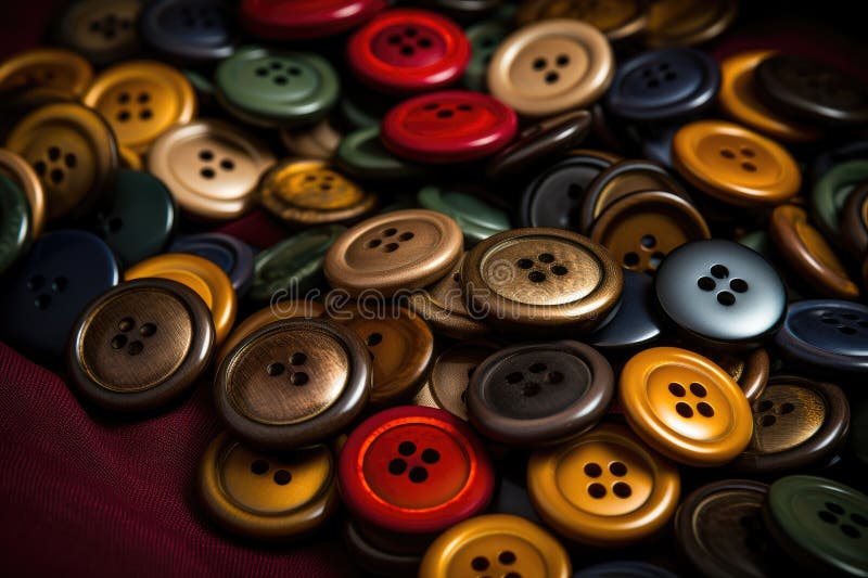 Collection of Different Multi Colored Buttons Stock Illustration ...