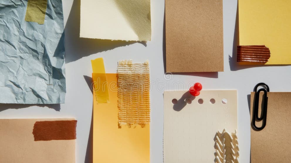 Collection of Different Notes, and Memos Stock Photo - Image of grey ...